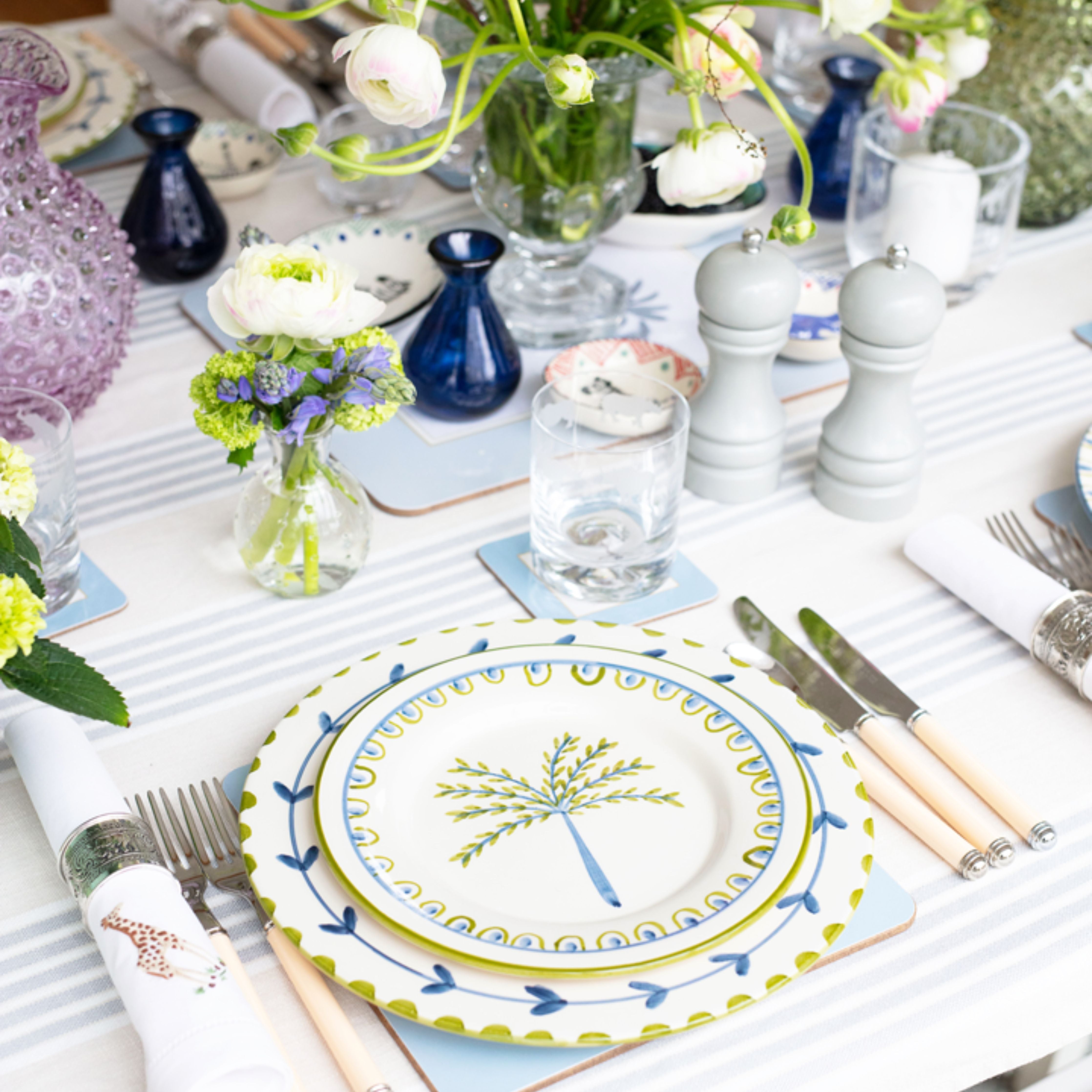 Portuguese Hand Painted Tropical Desert / Starter/ Side Plate - Palm ...