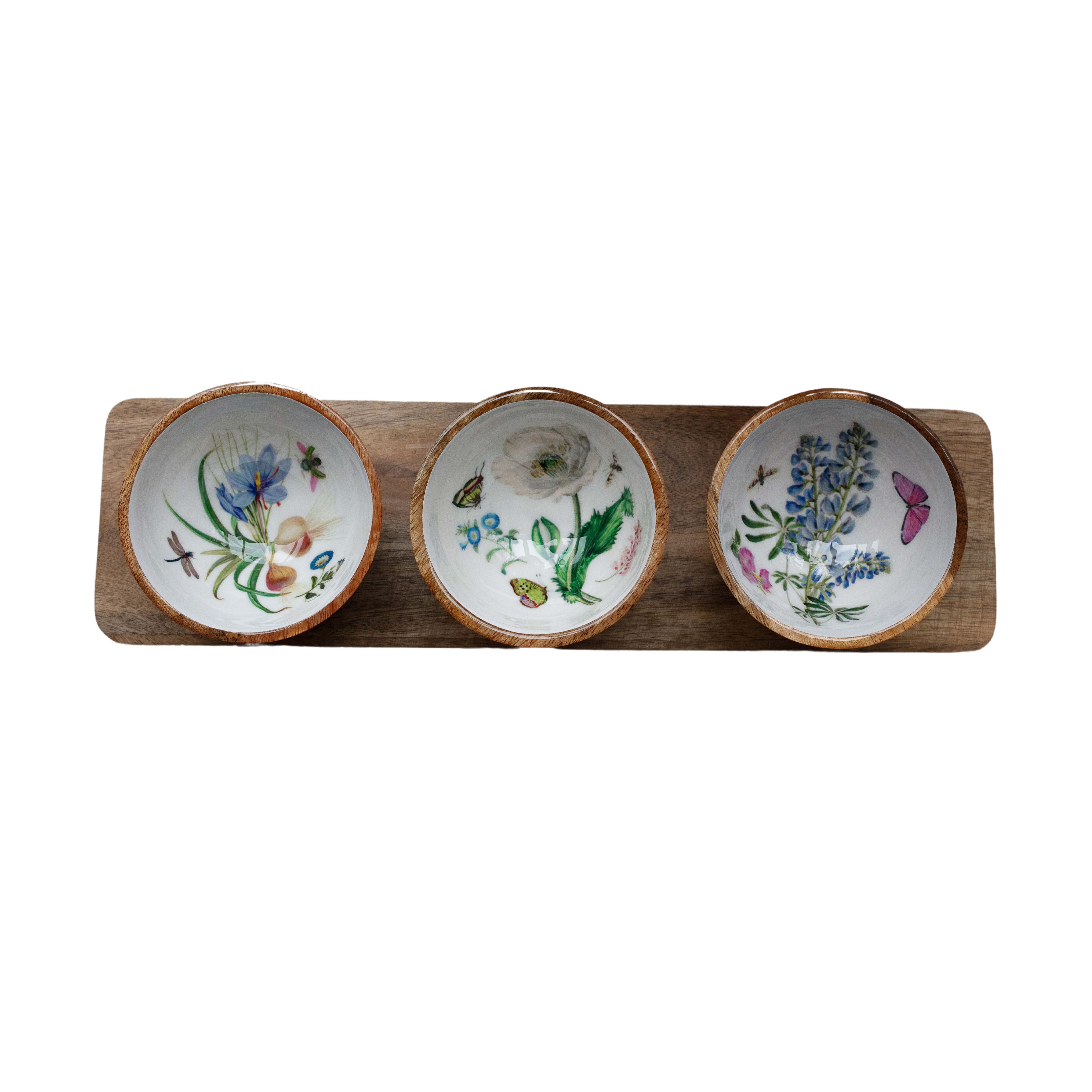 Country Garden Nibble Bowl With Tray - Club Matters - Tableware - Serveware
